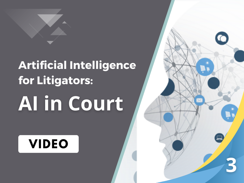 Archive: Artificial Intelligence for Litigators: AI in Court